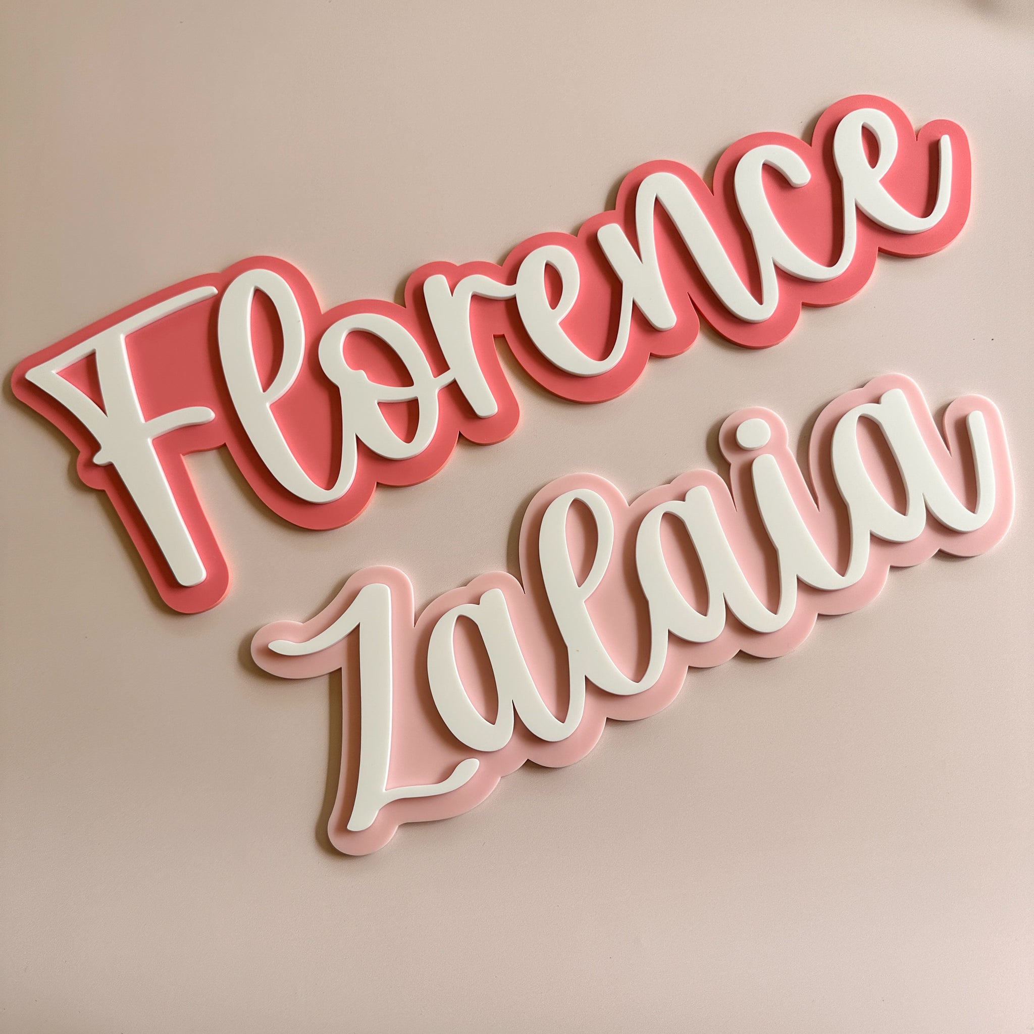 Double Layered Acrylic Name Sign – Be Inspired Designs