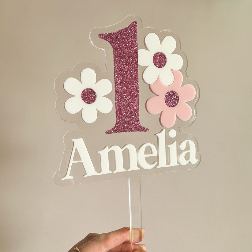 Cake Topper Flowers | Personalised – Be Inspired Designs